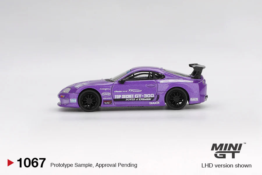 TOYOTA SUPRA (A80) TOP SECRET GT-300 (PURPLE) MINI GT 1:64 – Diecast ...